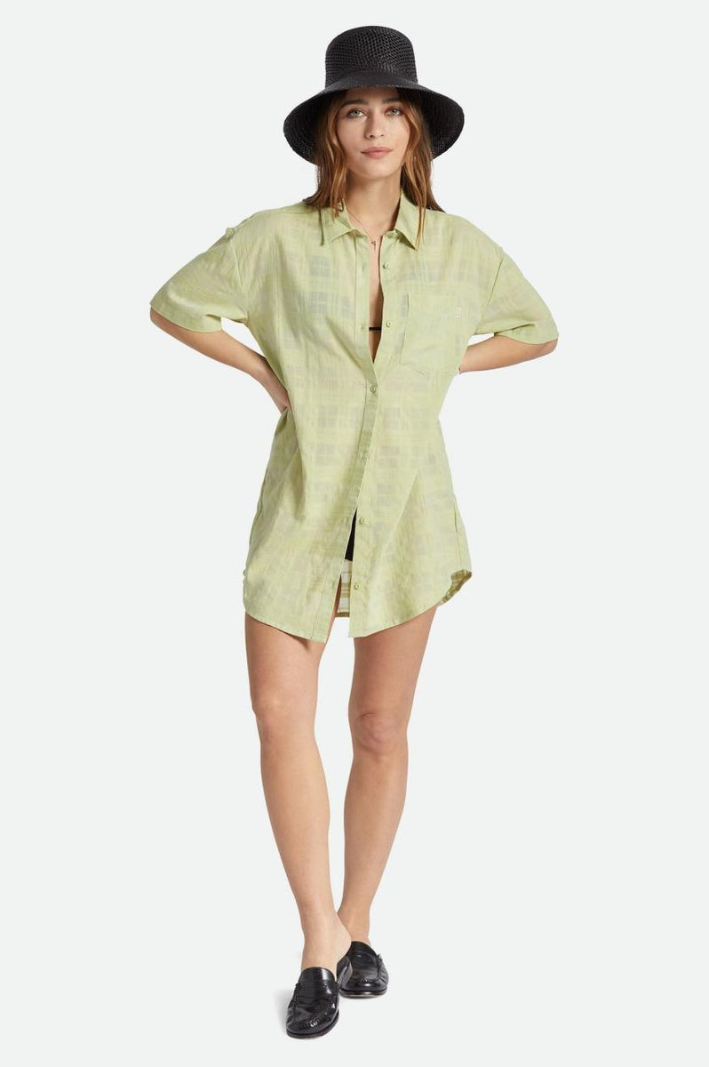 Leon S/S Overshirt Dress - Pear – Brixton Europe